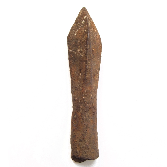 Medieval hand forged iron crossbow bolt